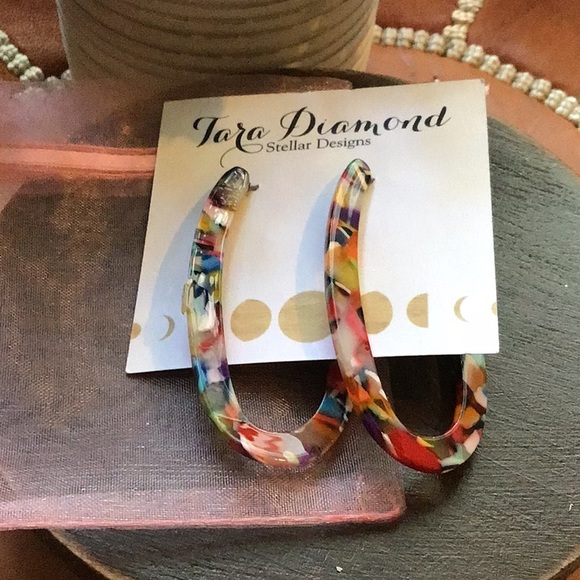 Stellar Designs | Jewelry | Stellar Designs Hoop Earrings | Poshmark
